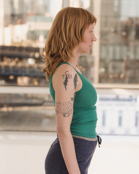 Heart Tank - Organic Cotton Rib - Mira Green – Baserange Store ...