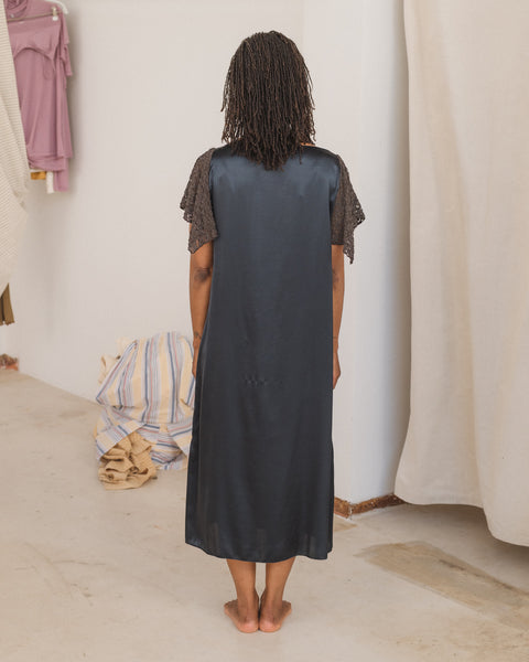 Olin Dress - Silk - Arch Blue – Baserange Store, Melbourne - Wurundjeri ...