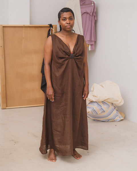 Sepia Dress - Linen - Bakke Brown – Baserange Store, Melbourne ...