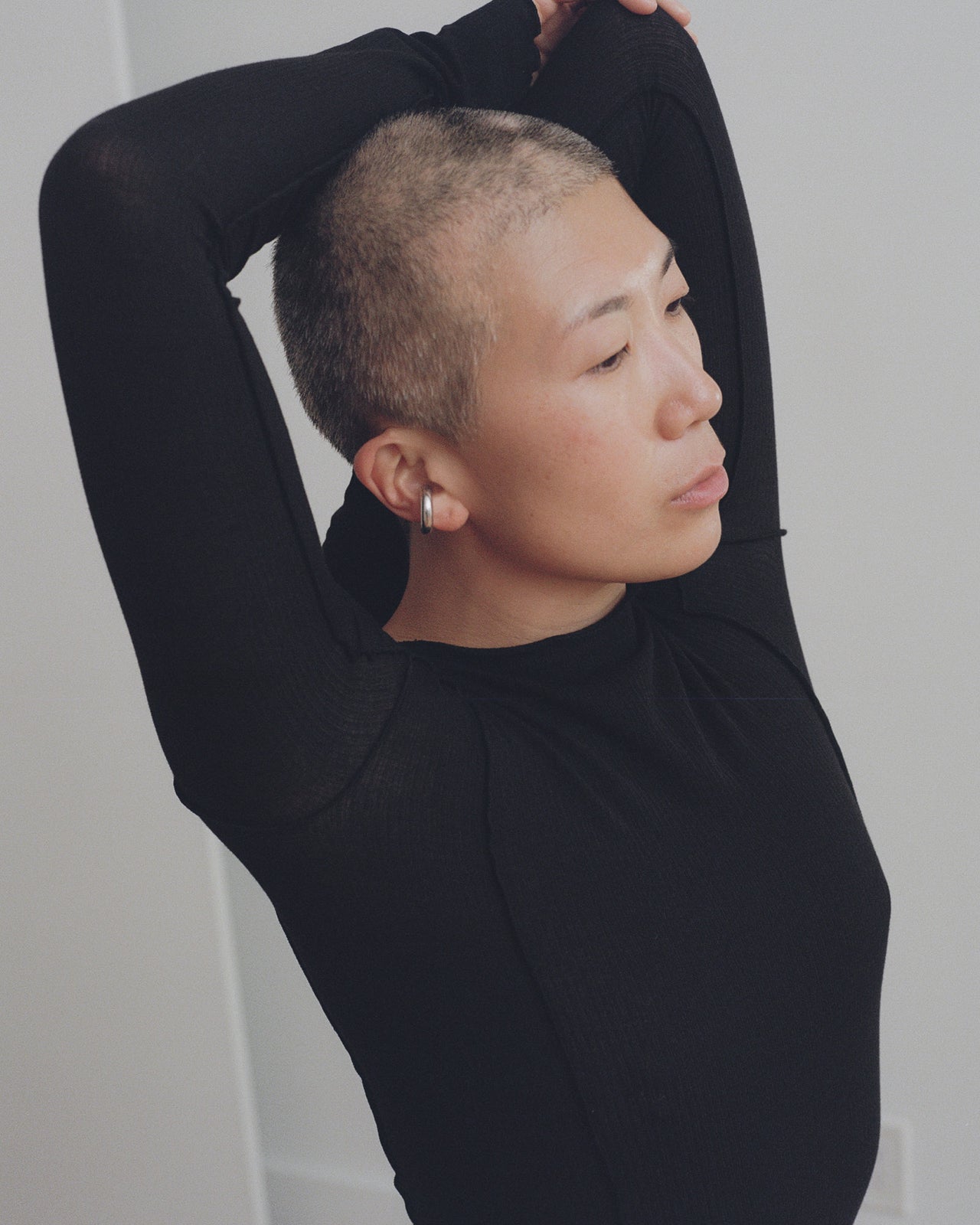 Omato Long Sleeve Tee - Organic Cotton Rib - Black – Baserange Store ...